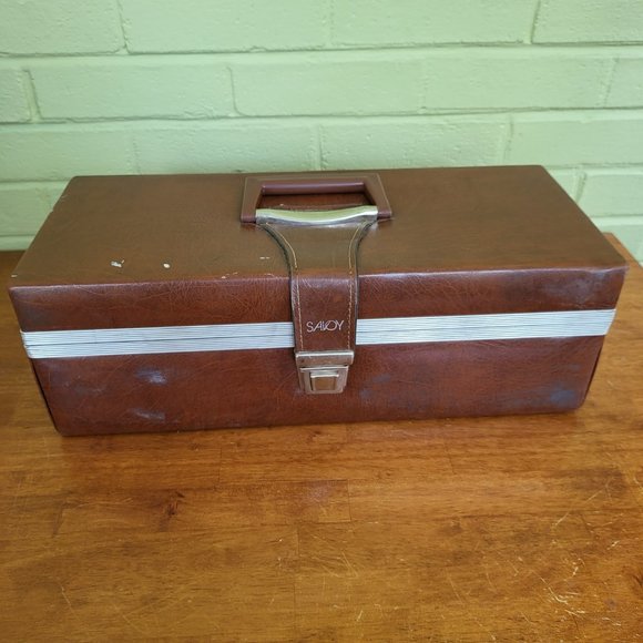 Media | Vintage Savoy 8 Track Tape Storage Case Holds 24 Brown Faux ...